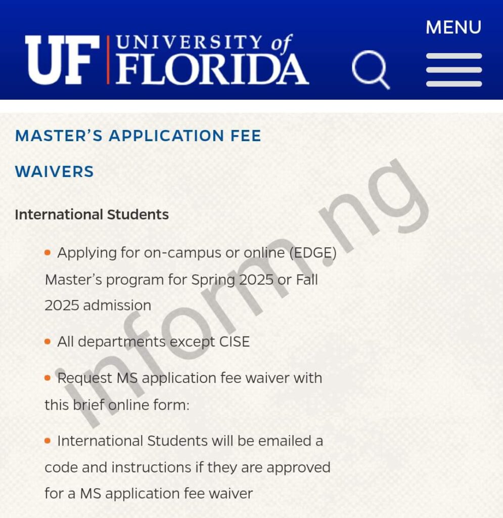 University of Florida Application Fee Waiver 2025 [Updated]