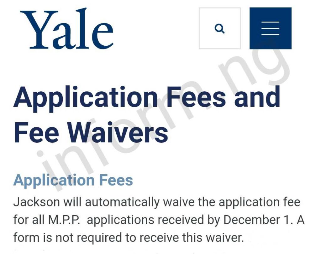 Yale University Application Fee Waiver 2025 [Updated]