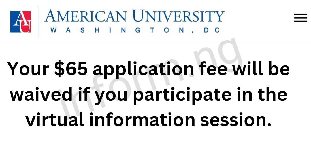 American University Application Fee Waiver 2025 [Latest]