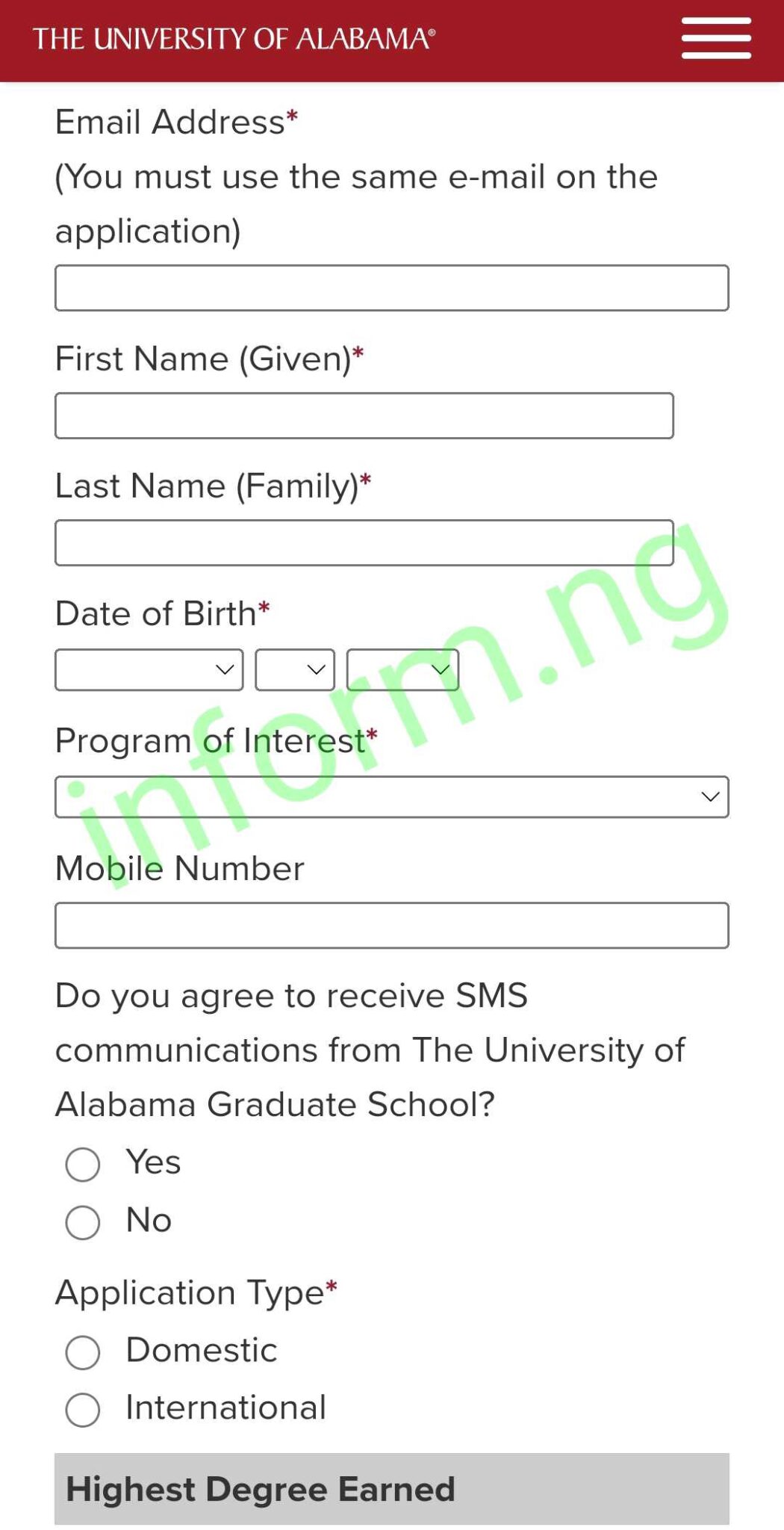University of Alabama Application Fee Waiver 2026 [Updated]