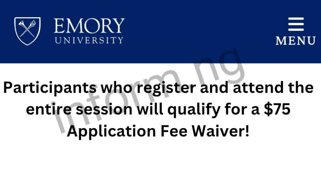 Emory University Application Fee Waiver 2026 [New]