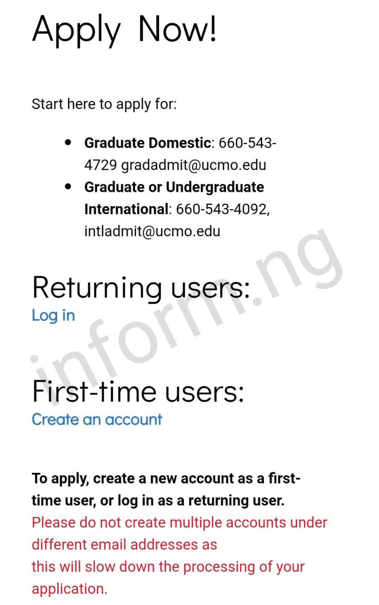 University of Central Missouri Application Fee Waiver 2025